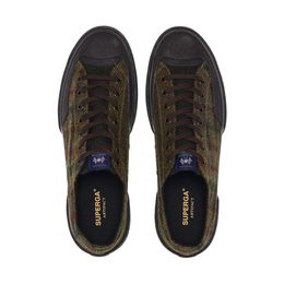 Superga Low-Top Sneaker - Patchwork Khaki Tartan Low-Top Sneakers - Gr. 45 (EU) - in Schwarz - f&uuml;r Damen