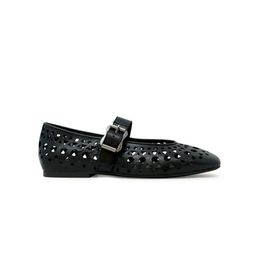 Ash S25-Brook01 Black Leather Ballerina Flat Shoes - Gr. 39 (EU) - in Schwarz