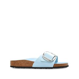 Birkenstock Sandalen - Pastel Blue Leather Sandals With Metallic Buckle - Gr. 38 (EU) - in Blau - f&uuml;r Damen