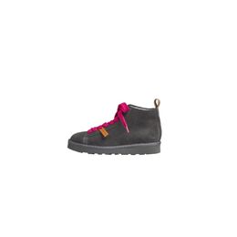 Panchic Low-Top Sneaker - Anthracite Grey Suede Sneakers With Fuchsia Laces - Gr. 37 (EU) - in Grau - f&uuml;r Damen