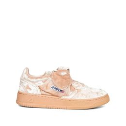 Autry Low-Top Sneaker - Medalist Low Bow 'Velvet' Sneakers - Gr. 36 (EU) - in Beige - f&uuml;r Damen