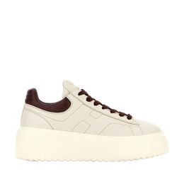 Hogan Low-Top Sneaker - Sophisticated H-Stripes H Sneakers With Platform S - Gr. 38,5 (EU) - in Beige - f&uuml;r Damen