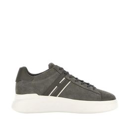 Hogan Low-Top Sneaker - H580 H Profilo Lace-Up Shoes With Suede - Gr. 11 - in Grau - f&uuml;r Damen