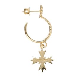 Emanuele Bicocchi Ohrringe - Gold-Plated Silver Single Hoop Earring - Gr. unisize - in Mehrfarbig - f&uuml;r Damen