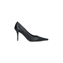 Amina Muaddi Hohe Schuhe - "Barbara" Pumps In Black Lambskin, Pointed Toe - Gr. 37 (EU) - in Schwarz - f&uuml;r Damen