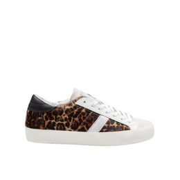 D.A.T.E Low-Top Sneaker - D.A.T.E. Animal-Print Pony Skin Hill Low Sneakers - Gr. 39 (EU) - in Wei&szlig; - f&uuml;r Damen