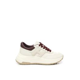 Hogan Low-Top Sneaker - Contemporary Ivory And Burgundy Sneakers - Gr. 37,5 (EU) - in Beige - f&uuml;r Damen