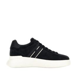 Hogan Low-Top Sneaker - Lace-Up Sneakers With Suede Upper - Gr. 8_5 - in Schwarz - f&uuml;r Damen