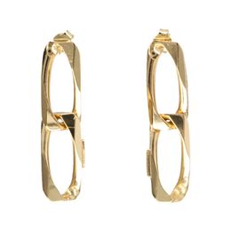 Emanuele Bicocchi Ohrringe - Gold-Plated Silver Chain Link Earrings - Gr. unisize - in Mehrfarbig - f&uuml;r Damen
