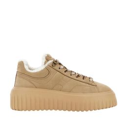 Hogan Low-Top Sneaker - H-Stripes Sneakers With Sole And Lace-Up Front - Gr. 36,5 (EU) - in Braun - f&uuml;r Damen