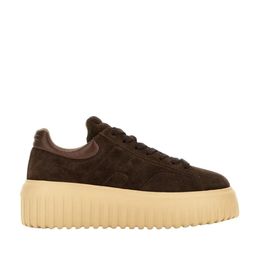Hogan Low-Top Sneaker - H-Stripes H Hogan Sneakers In Brown Calfskin - Gr. 35,5 (EU) - in Braun - f&uuml;r Damen