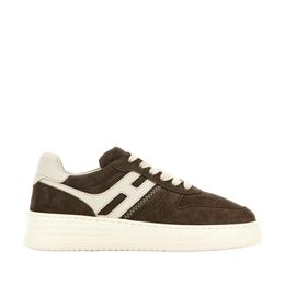 Hogan Low-Top Sneaker - Hogan H630 Sneakers With Calfskin - Gr. 39 (EU) - in Beige - f&uuml;r Damen