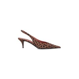 Amina Muaddi Hohe Schuhe - "Anok" Slingback Pumps, In Brown Calfskin - Gr. 37,5 (EU) - in Braun - f&uuml;r Damen