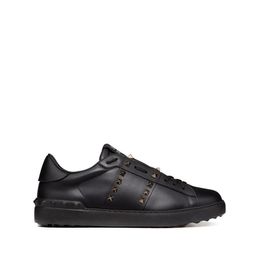 Valentino Garavani Low-Top Sneaker - Black Leather Flat Shoes - Gr. 41 (EU) - in Schwarz - f&uuml;r Damen