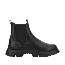 Hogan Stiefel - H692 Chelsea Boots With Elastic Side Panels - Gr. 7 - in Schwarz - f&uuml;r Damen