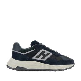 Hogan Low-Top Sneaker - Calfskin Lace-Up Sneakers With Contemporary Design - Gr. 7 - in Grau - f&uuml;r Damen