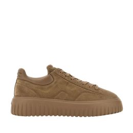 Hogan Low-Top Sneaker - H-Stripes H Shoes With Distinctive Suede Upper - Gr. 6 - in Braun - f&uuml;r Damen