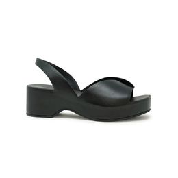 Roberto Del Carlo Sandalen - 11730 Black Leather Sandals - Gr. 37,5 (EU) - in Schwarz - f&uuml;r Damen