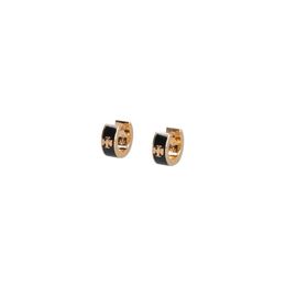Tory Burch Ohrringe - 'Kira Huggie' Earrings &ndash; Gold & Black - Gr. unisize - in Mehrfarbig - f&uuml;r Damen