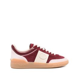 Valentino Garavani Low-Top Sneaker - Low-Top Split Calf Leather Sneakers - Gr. 36,5 (EU) - in Braun - f&uuml;r Damen