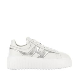 Hogan Low-Top Sneaker - Platform Sneakers With Metallic Accents - Gr. 37,5 (EU) - in Wei&szlig; - f&uuml;r Damen