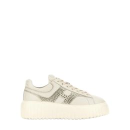 Hogan Low-Top Sneaker - H-Stripes H Strass Sneakers With Crystal Embellish - Gr. 37 (EU) - in Beige - f&uuml;r Damen