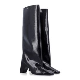 Coperni Stiefel - Knee-High Vegan Leather Bridge Boots - Gr. 36 (EU) - in Schwarz - f&uuml;r Damen
