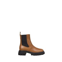 Hogan Stiefel - Brown Calfskin Ankle Boots - Gr. 36,5 (EU) - in Braun - f&uuml;r Damen