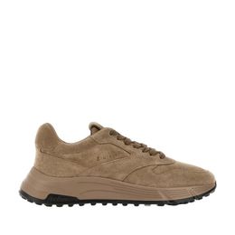 Hogan Low-Top Sneaker - Refined Beige Calfskin Sneakers With Sculpted Sole - Gr. 6 - in Braun - f&uuml;r Damen