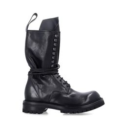 Rick Owens Stiefel - Army Laced Boot - Gr. 40 (EU) - in Schwarz - f&uuml;r Damen