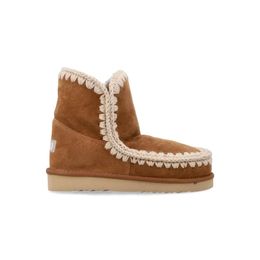 mou Stiefel - Eskimo 18 Sheepskin Boots With Crochet Stitching - Gr. 41 (EU) - in Braun - f&uuml;r Damen