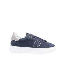 Philippe Model Low-Top Sneaker - Blue Temple Low Nubuk Sneakers - Gr. 41 (EU) - in Grau - f&uuml;r Damen