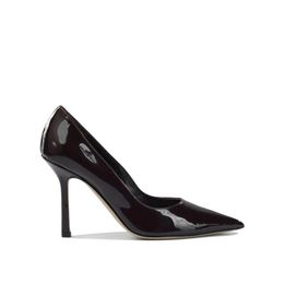 Ninalilou Hohe Schuhe - Bordeaux High-Heeled Pumps With Patent Leather Fin - Gr. 37,5 (EU) - in Schwarz - f&uuml;r Damen