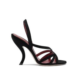 Valentino Garavani Sandalen - "Fetishique 105Mm" Heeled Sandals - Gr. 37 (EU) - in Schwarz - f&uuml;r Damen