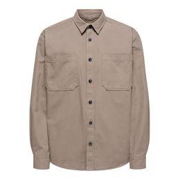Only & Sons Only & Sons Button Up Shirt 'ONSAlp' male Beige size XXL
