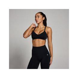 Myprotein MP Damen Tempo Nahtlos Geraffter Sport-BH - Schwarz - XL