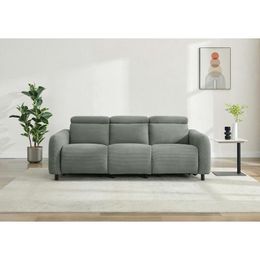 OTTO home 3-Sitzer &raquo;SKAANE Cord-Sofa, 229 cm, manuelle u. elektrische Relaxfunktion&laquo; Relax-Funktion in 2 Sitzen, Kopfteilverstellung, 