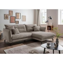 Home Affaire Ecksofa &raquo;LAVA Breite 255 cm, modern und elegant, aktuelle Kissenoptik, L-Form&laquo; Armlehnen verstellbar