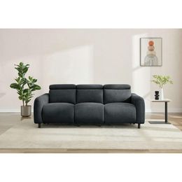 OTTO home 3-Sitzer &raquo;SKAANE Struktur-Sofa, 229 cm, manuelle-u. elektrische Relaxfunktion&laquo; Relax-Funktion in 2 Sitzen, Kopfteilverstellung, 
