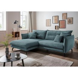 Home Affaire Ecksofa &raquo;LAVA Breite 255 cm, modern und elegant, aktuelle Kissenoptik, L-Form&laquo; Armlehnen verstellbar