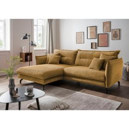 Home Affaire Ecksofa &raquo;LAVA Breite 255 cm, modern und elegant, aktuelle Kissenoptik, L-Form&laquo; Armlehnen verstellbar
