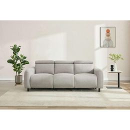 OTTO home 3-Sitzer &raquo;SKAANE Struktur-Sofa, 229 cm, manuelle-u. elektrische Relaxfunktion&laquo; Relax-Funktion in 2 Sitzen, Kopfteilverstellung, 