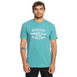 Quiksilver T-Shirt &raquo;QS Surf Lockup&laquo; Brittany Blue S S Stoff: Baumwoll-Jersey-Stoff [160 g/m2]