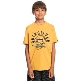 Quiksilver T-Shirt &raquo;QS Rockin Skull&laquo; Bright Gold 14 14 Stoff: Baumwoll-Jersey-Stoff [160 g/m2]