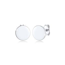 Elli Ohrringe 925 Sterling Silber Geo, Kreis, Pl&auml;ttchen in Silber | Gr.: onesize