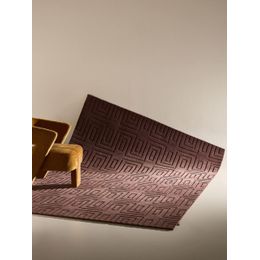 benuta Finest Kurzflor Teppich Ilona Bordeaux 160x230 cm - Moderner Kurzflor-Teppich f&uuml;r Wohnzimmer