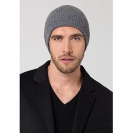 Style Republic Kaschmir-Herren Sports Beanie in grey melange | Gr.: onesize