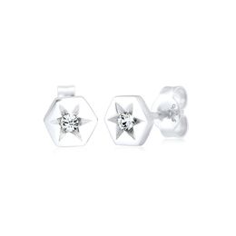 Elli Ohrringe 925 Sterling Silber Astro, Hexagon, Sterne, Stern in Silber | Gr.: onesize