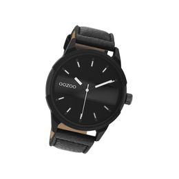 Analog-Armbanduhr Oozoo Timepieces schwarz extra gro&szlig; (ca. 48mm) | Gr.: onesize