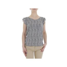 Ital-Design Bluse in Wei&szlig; und Schwarz | Gr.: M